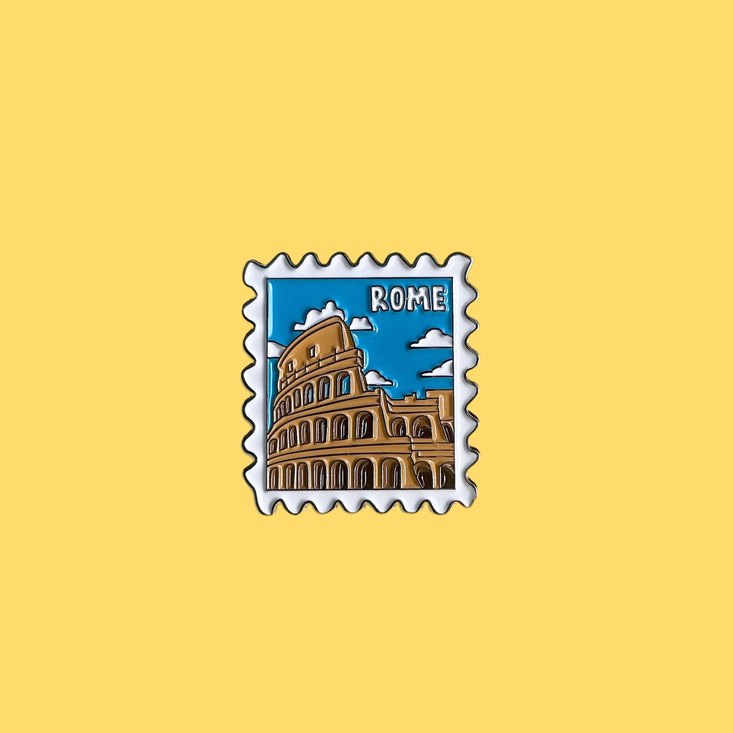 Rome Pin Travel Pin Enamel Pin Colosseum Roma Pin Travel - Etsy