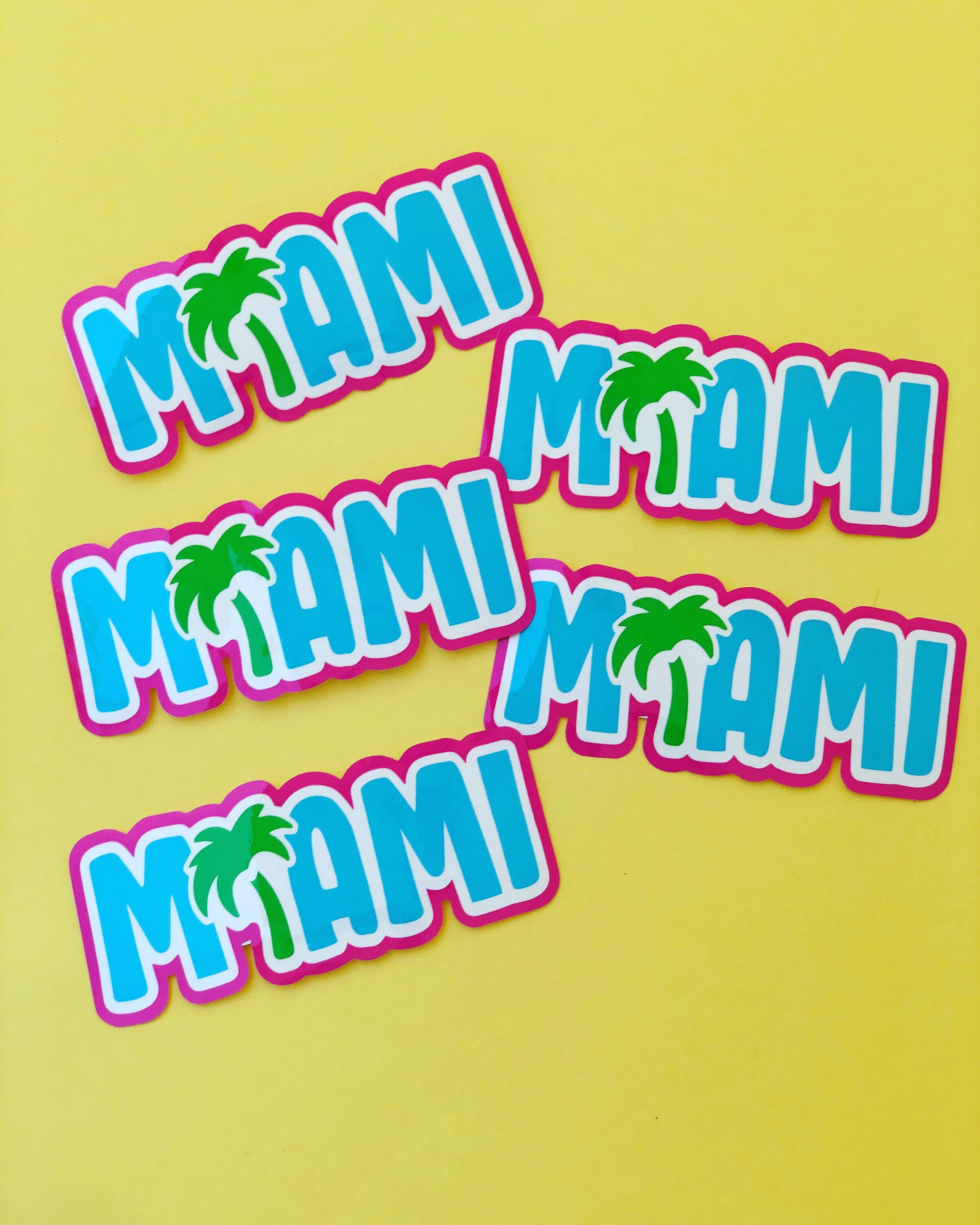 Miami Sticker Vinyl Sticker Travel Wanderlust Die Cut | Etsy
