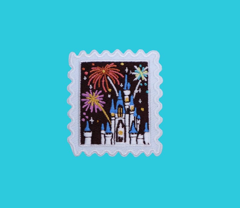 Disney Patch Disneyland Disney Castle Iron on Patch Micky - Etsy