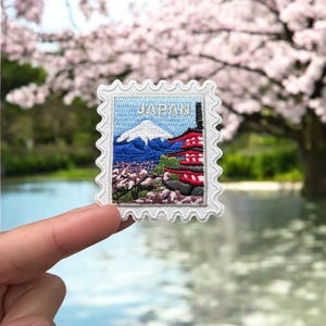 Japan Patch- Iron on Patch- Travel Patches- Tokyo- Mount Fuji- Patches- Traveler- Wanderlust ...