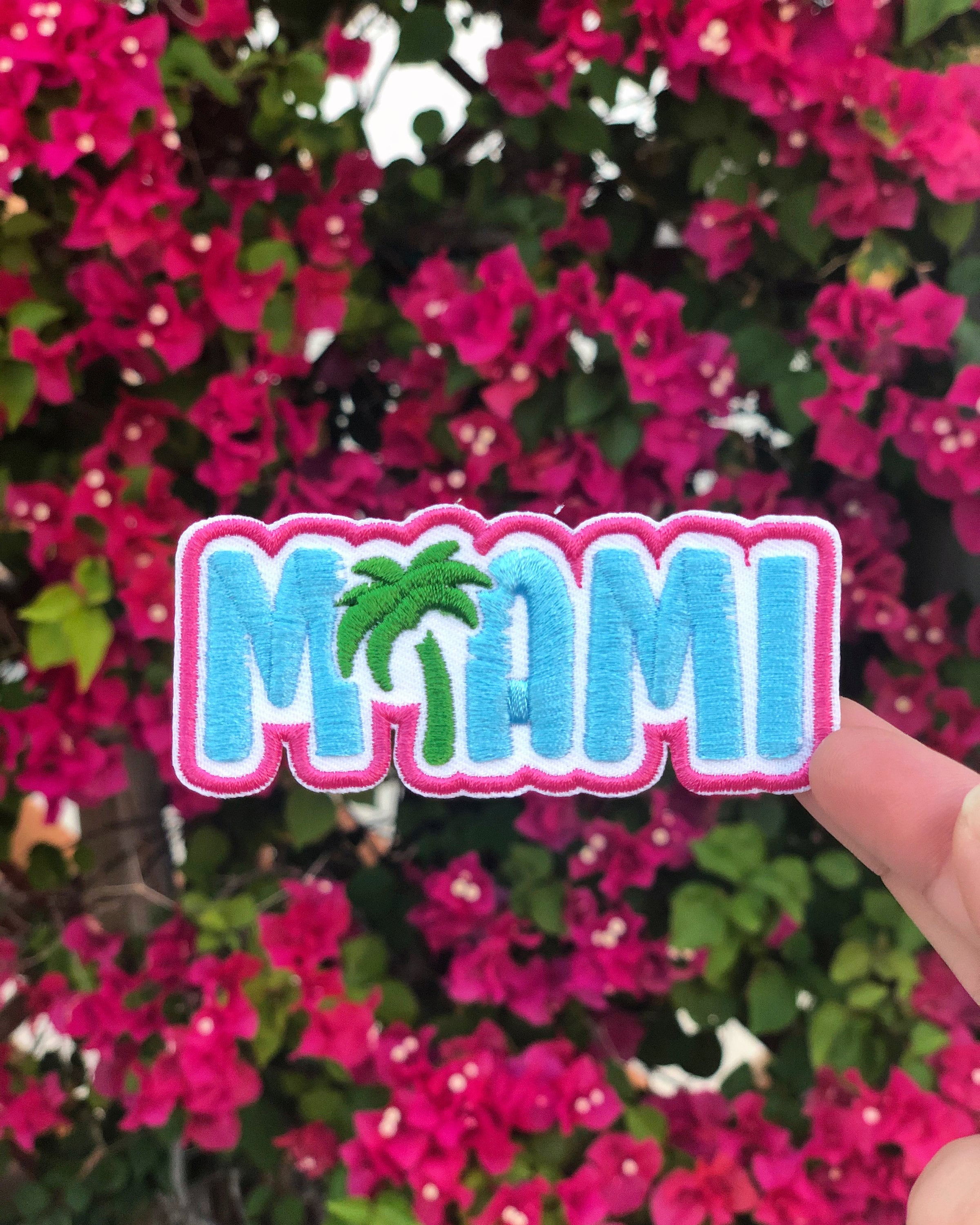 Miami Patch Travel Patches Iron on Patch Miami Colors - Etsy