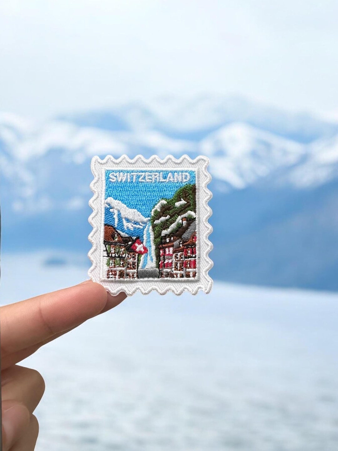 Switzerland Patch- Travel Patches- Swiss Alps- Mountains- Hiking- Iron ...