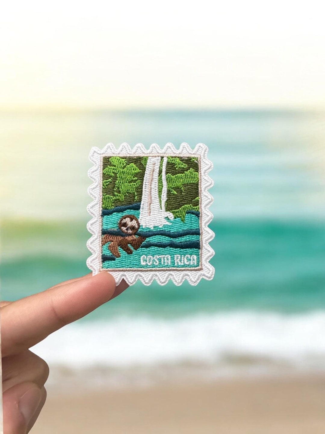 Costa Rica Patch- Travel Patches- Iron on Patch- Costa Rica- Sloth ...