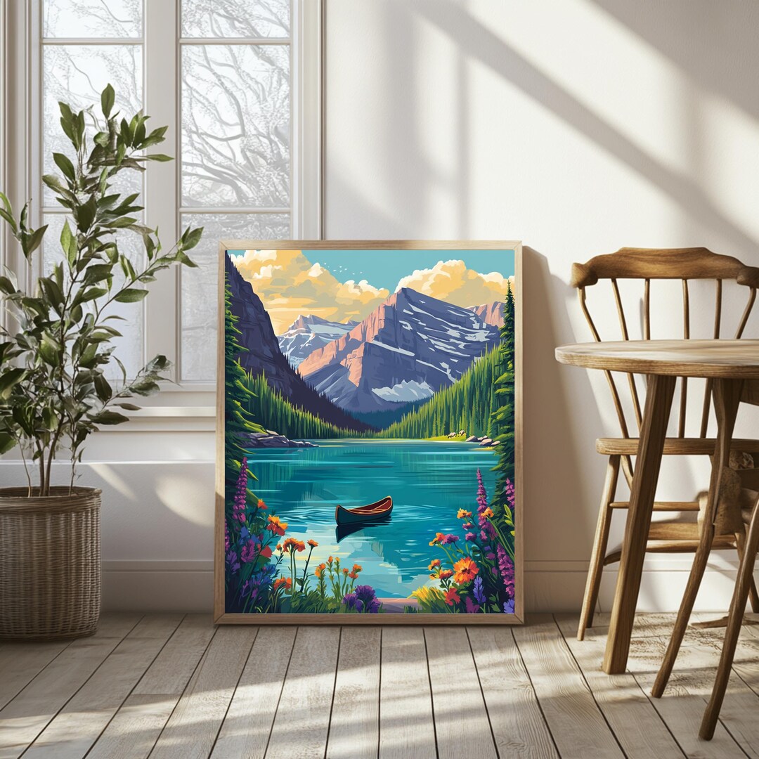 Banff Travel Poster - Banff Wall Art- Canada Travel Print- Wall Art ...