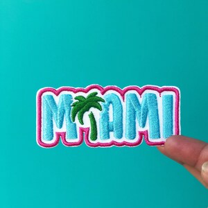 Miami Patch- Travel Patches- Iron on Patch- Miami Colors- Miami Nights ...