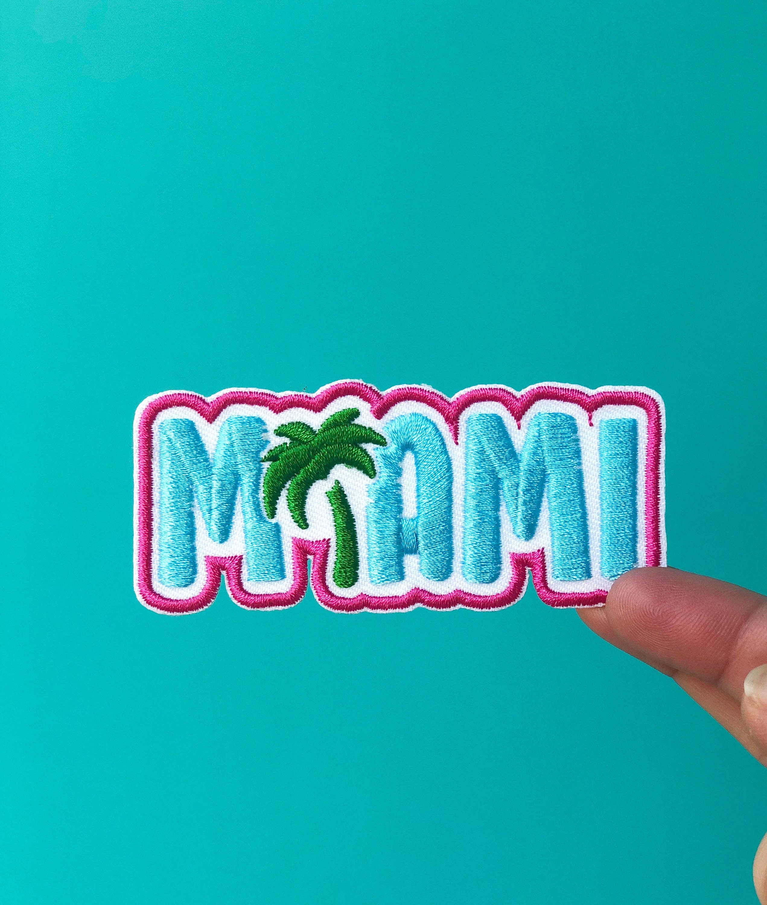 Miami Patch- Travel Patches- Iron on Patch- Miami Colors- Miami Nights ...
