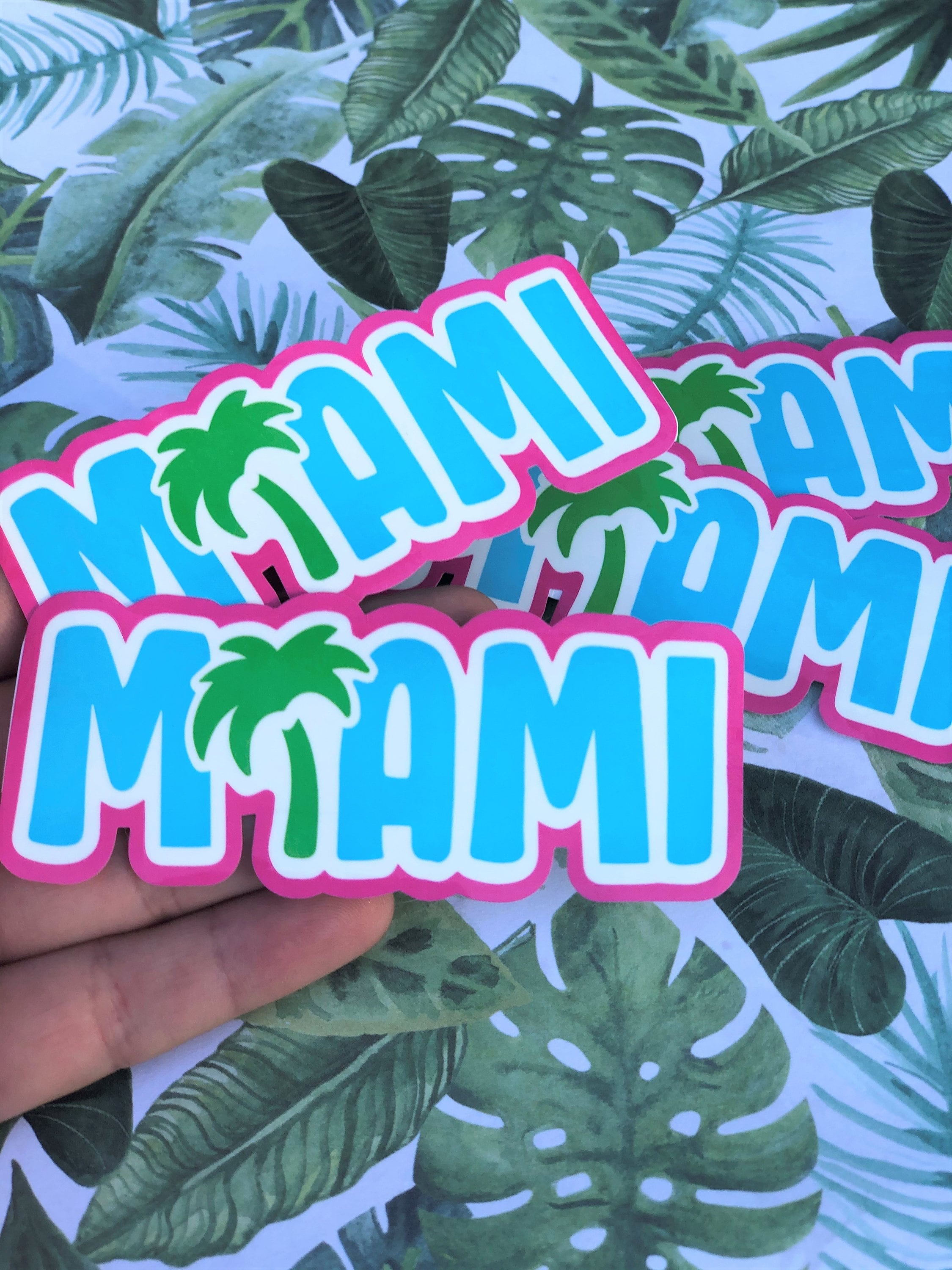 Miami Sticker Vinyl Sticker Travel Wanderlust Die Cut | Etsy