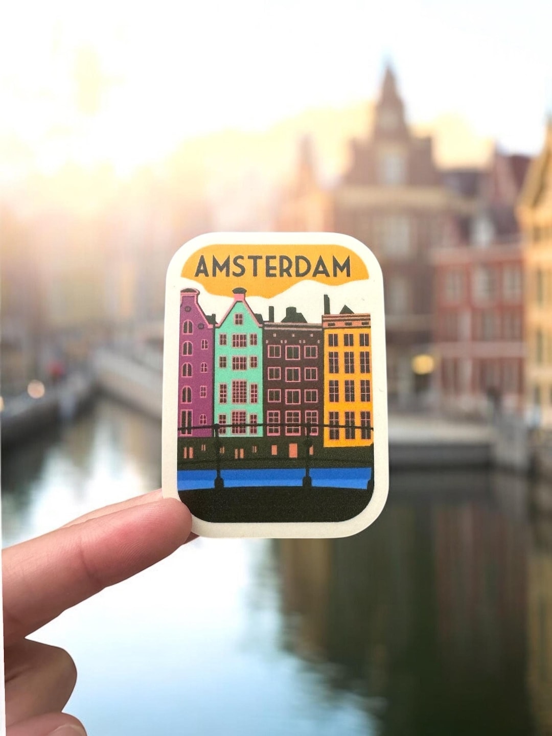 Amsterdam Sticker- Travel Stickers- Vinyl Sticker- Waterproof- Water ...