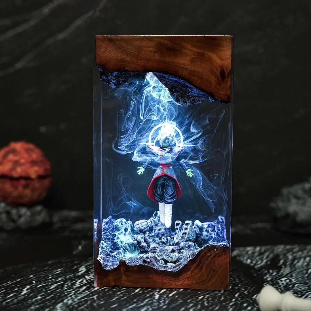 Fused Zamasu Saiyan Resin Lamp: LED Anime Night Light, RGB Colors - Etsy