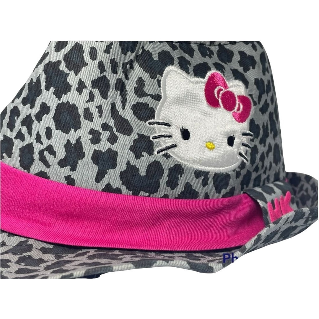 Sanrio Hello Kitty Fedora Cheetah Print With Pink Accents Hat Hot Pink - Etsy
