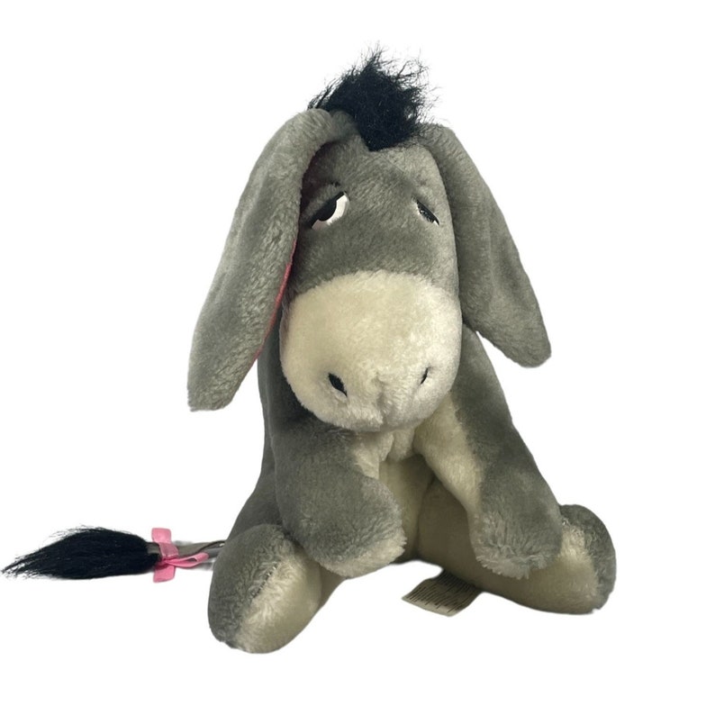 Vintage 9 Disney Store Eeyore Plush Sitting Pink Bow - Etsy Ireland