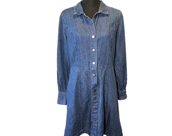 Long Denim Dress - Etsy