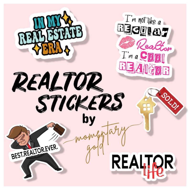 Real Estate Stickers, Funny Realtor Decals, Gifts for Open House ...
