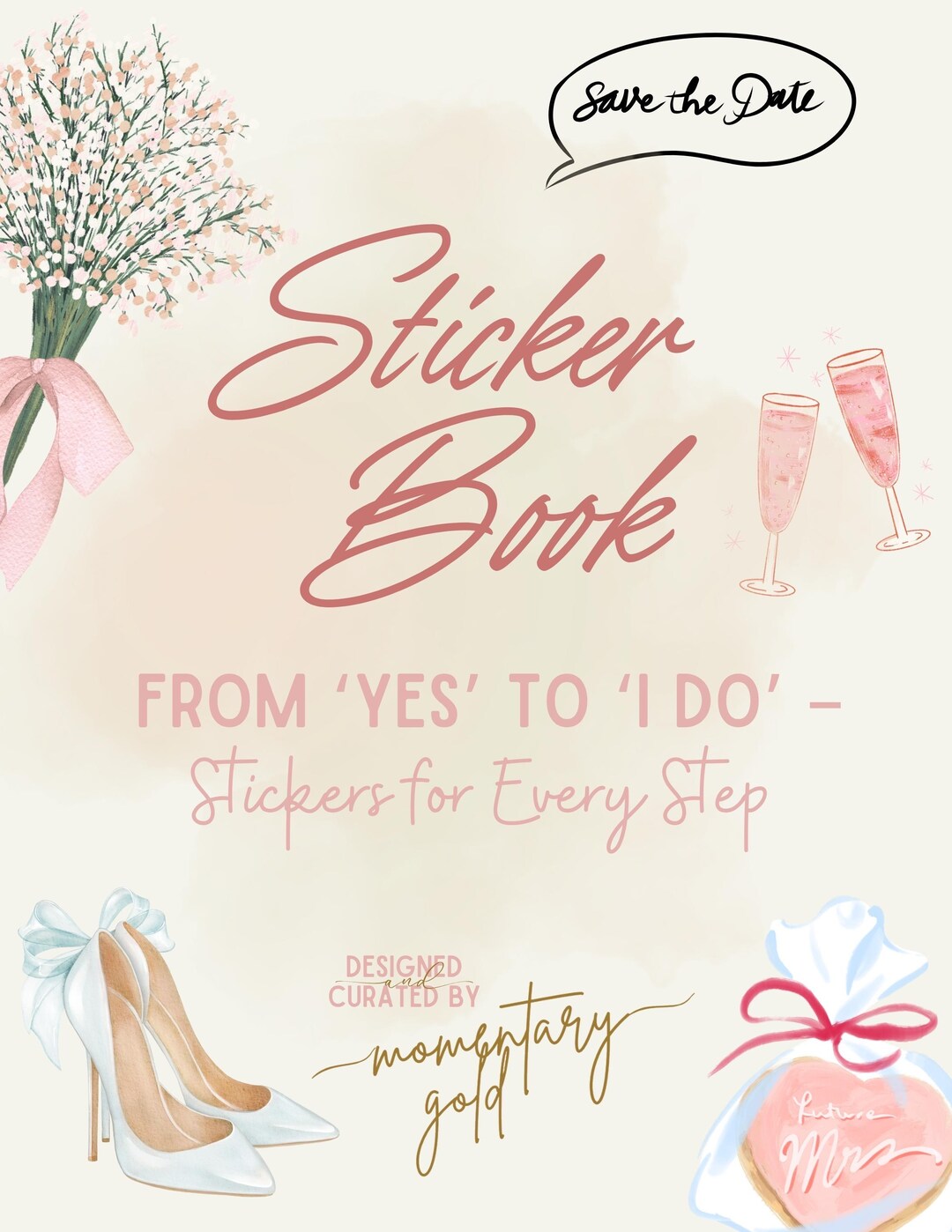Wedding Sticker Book – Bridal Sticker Set From Engagement to “I Do ...