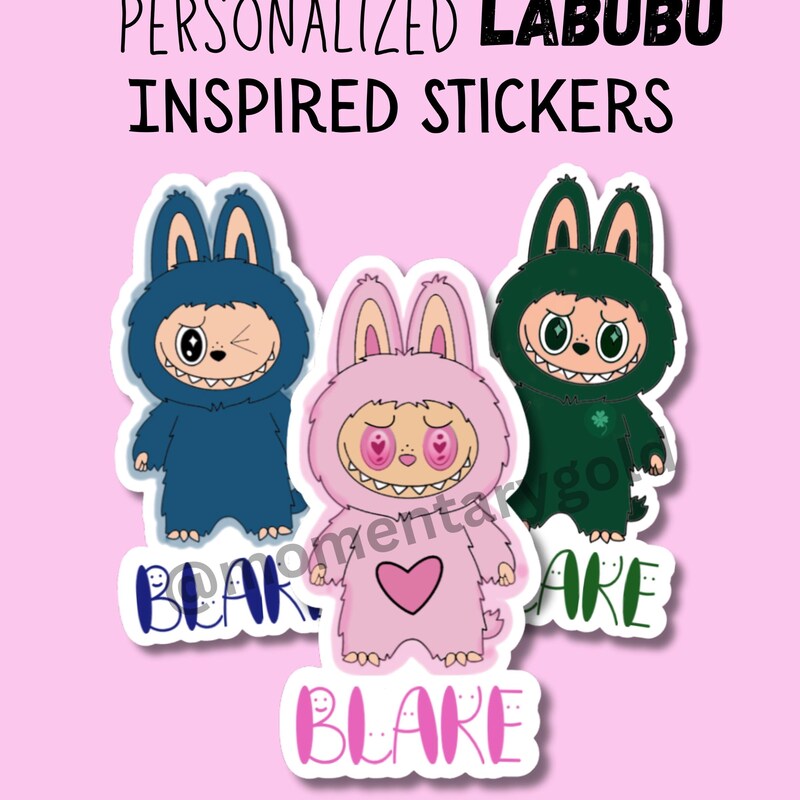 Custom Labubu Stickers - Etsy