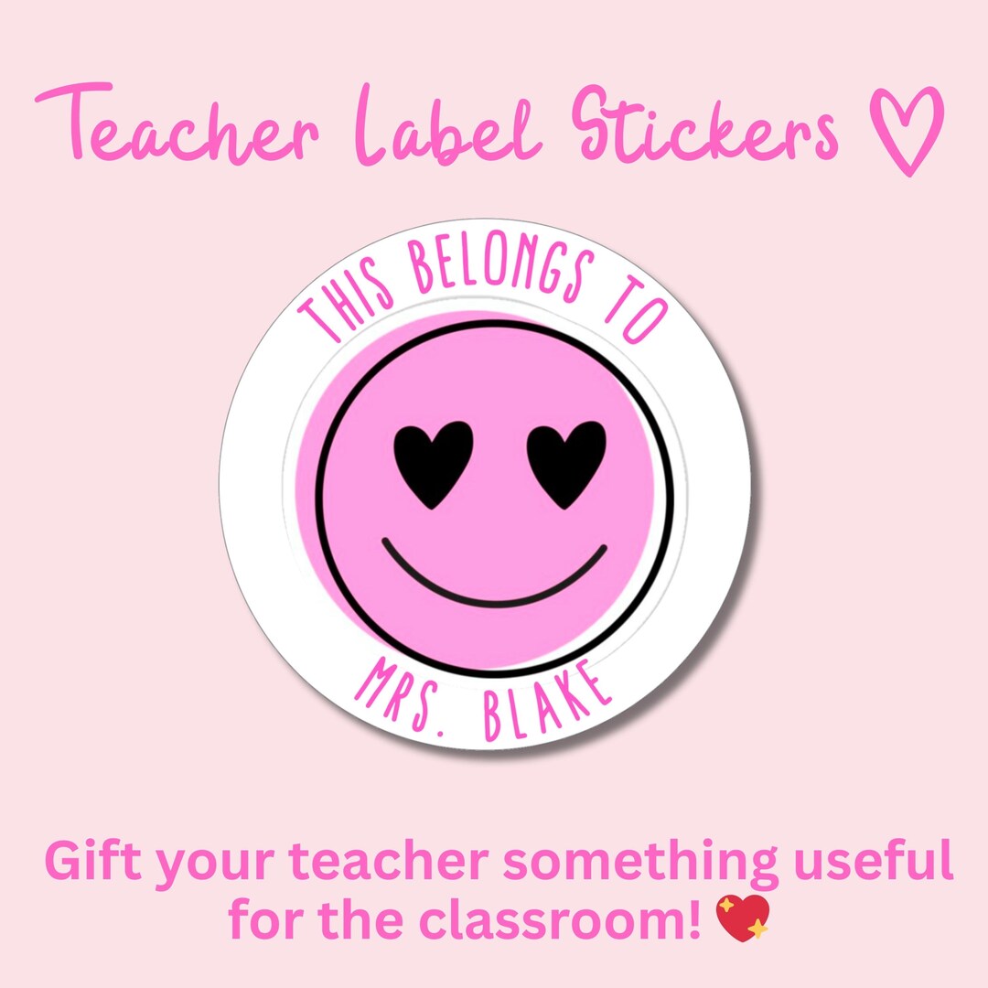 Teacher Label Stickers | Waterproof | Teacher Appreciation | Teacher ...