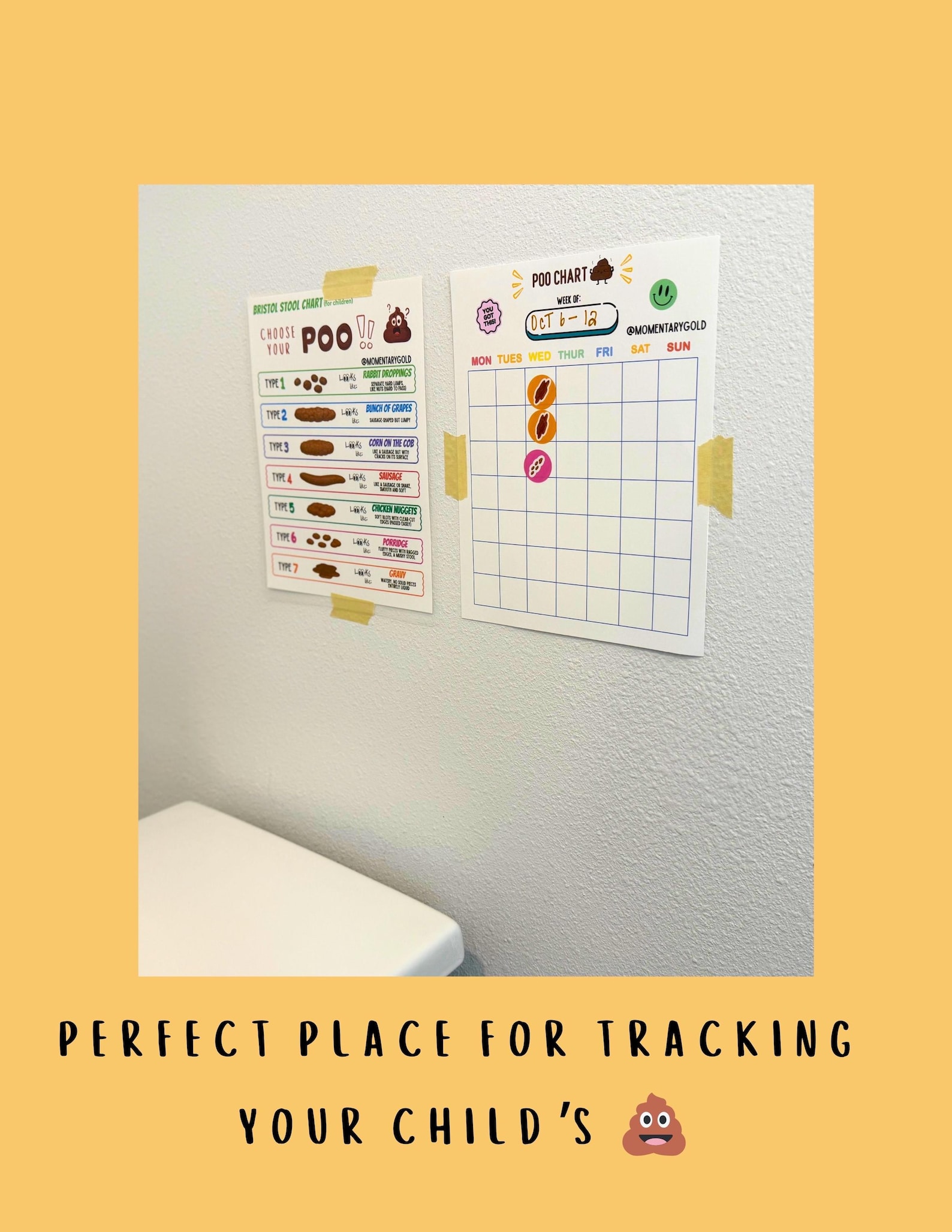 Printable Kids Poo Chart + Bristol Stool Chart | Toilet Training ...