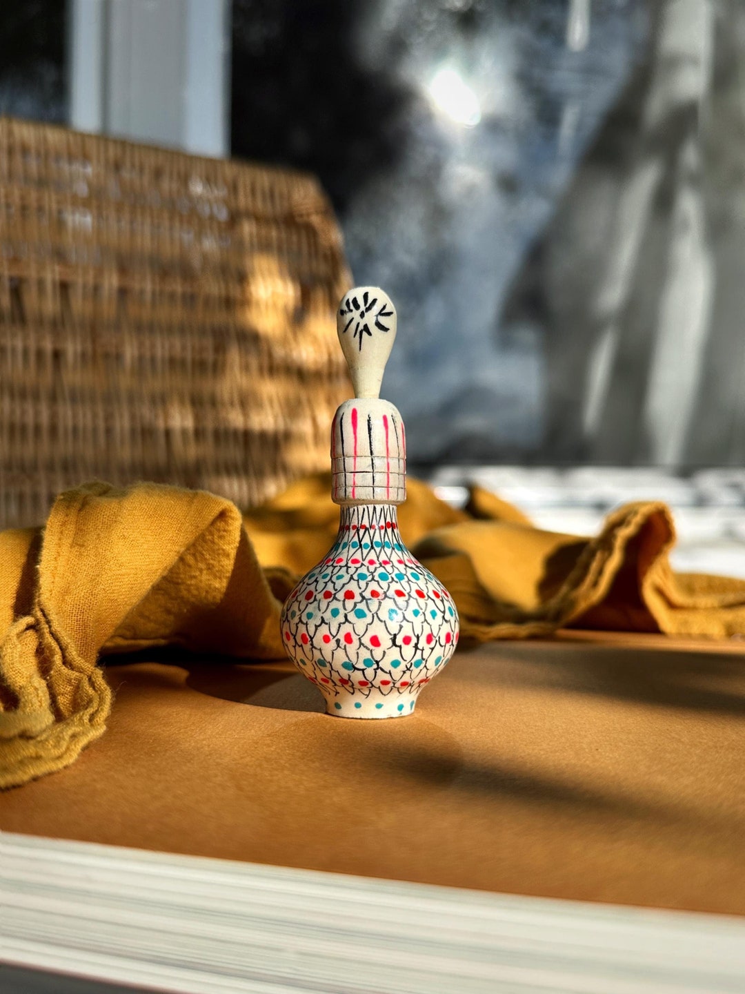 Sormeh Pot: Traditional Handmade Middle East Empty Wooden Sormeh ...