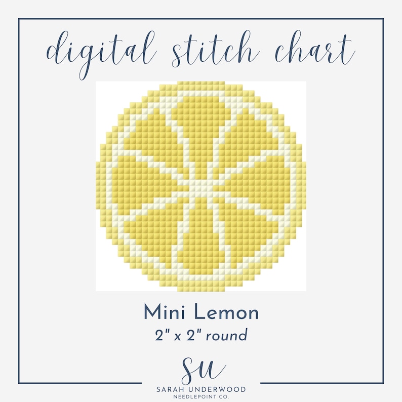 Mini Lemon - Digital Needlepoint Chart - Etsy