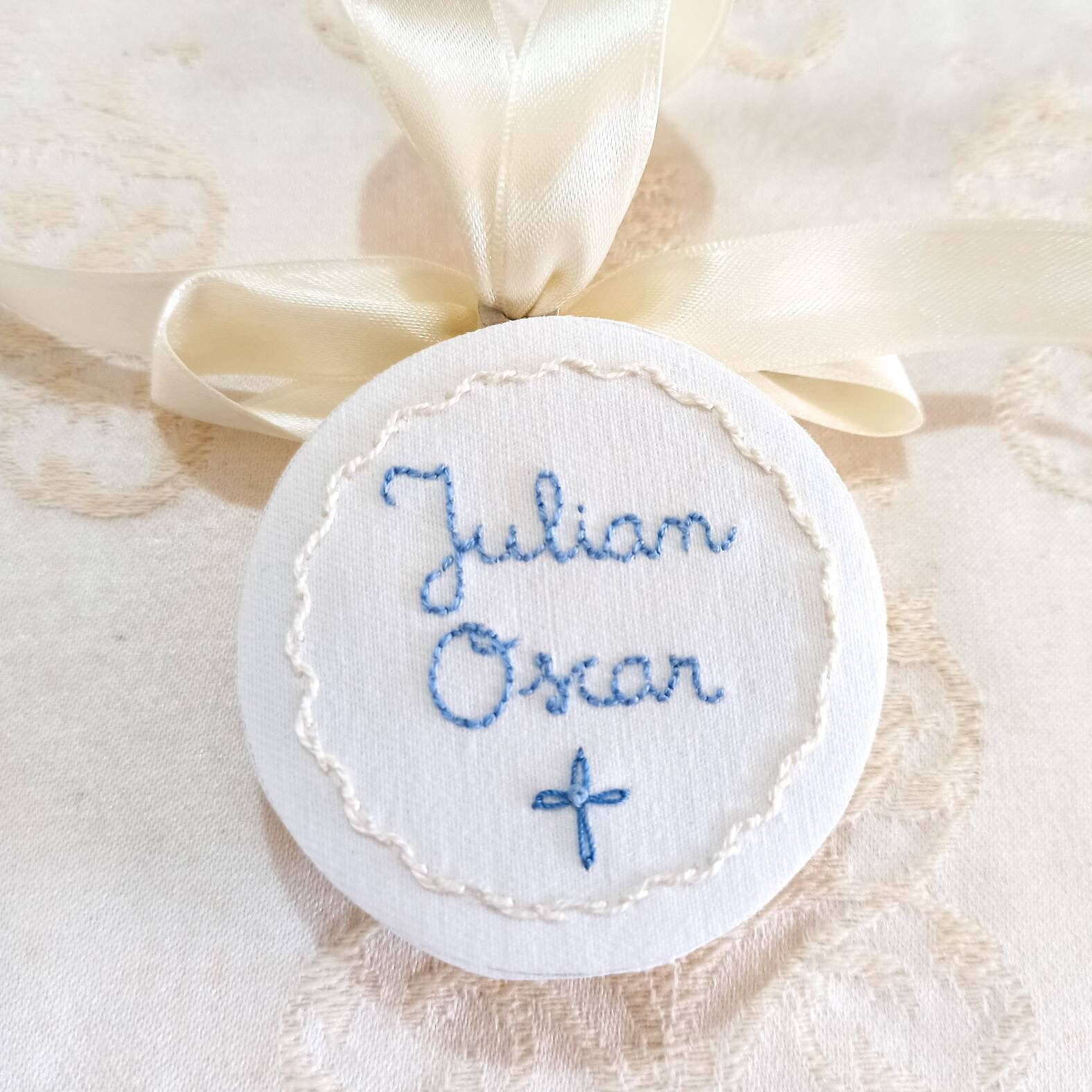 Our Lady of Miraculous Medal Hand Embroidered Medallion. - Etsy