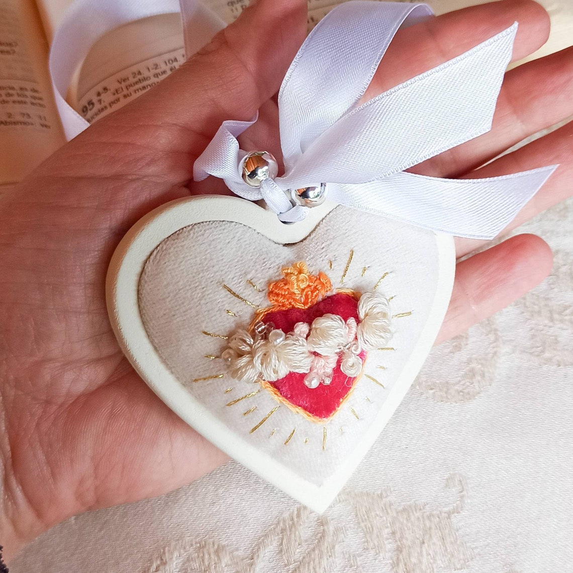 Immaculate Heart of Mary Medallionbaby Catholic Cradle - Etsy