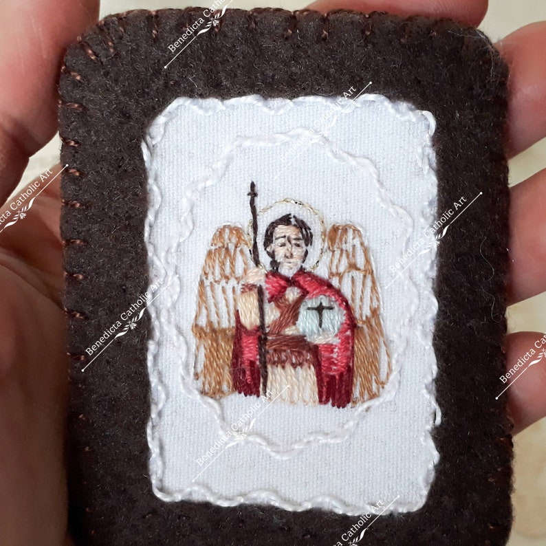 Scapular of Saint Michael Archangel, Handmade Brown Scapular, Catholic ...