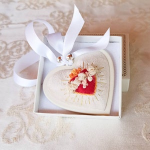 Immaculate Heart of Mary Medallion,baby Catholic, Cradle Medallion,hand ...