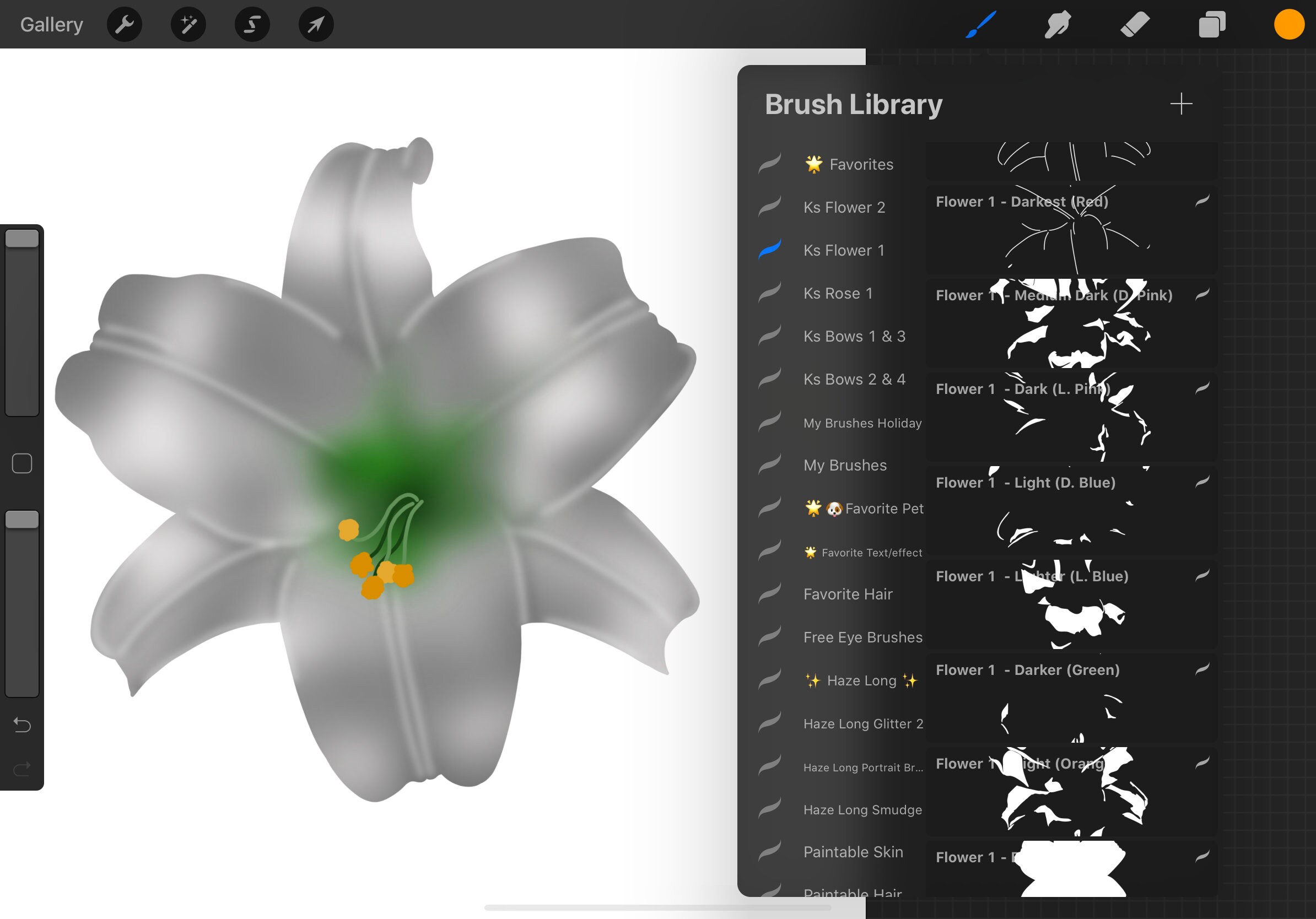 Build A Flower Procreate Brushes - Etsy