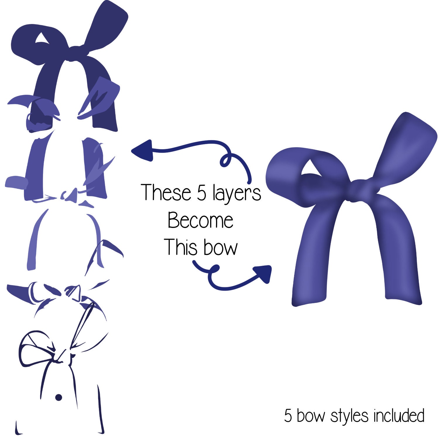 Build A Bow Procreate Brushes 25 Stamp Brushes 5 Bow - Etsy