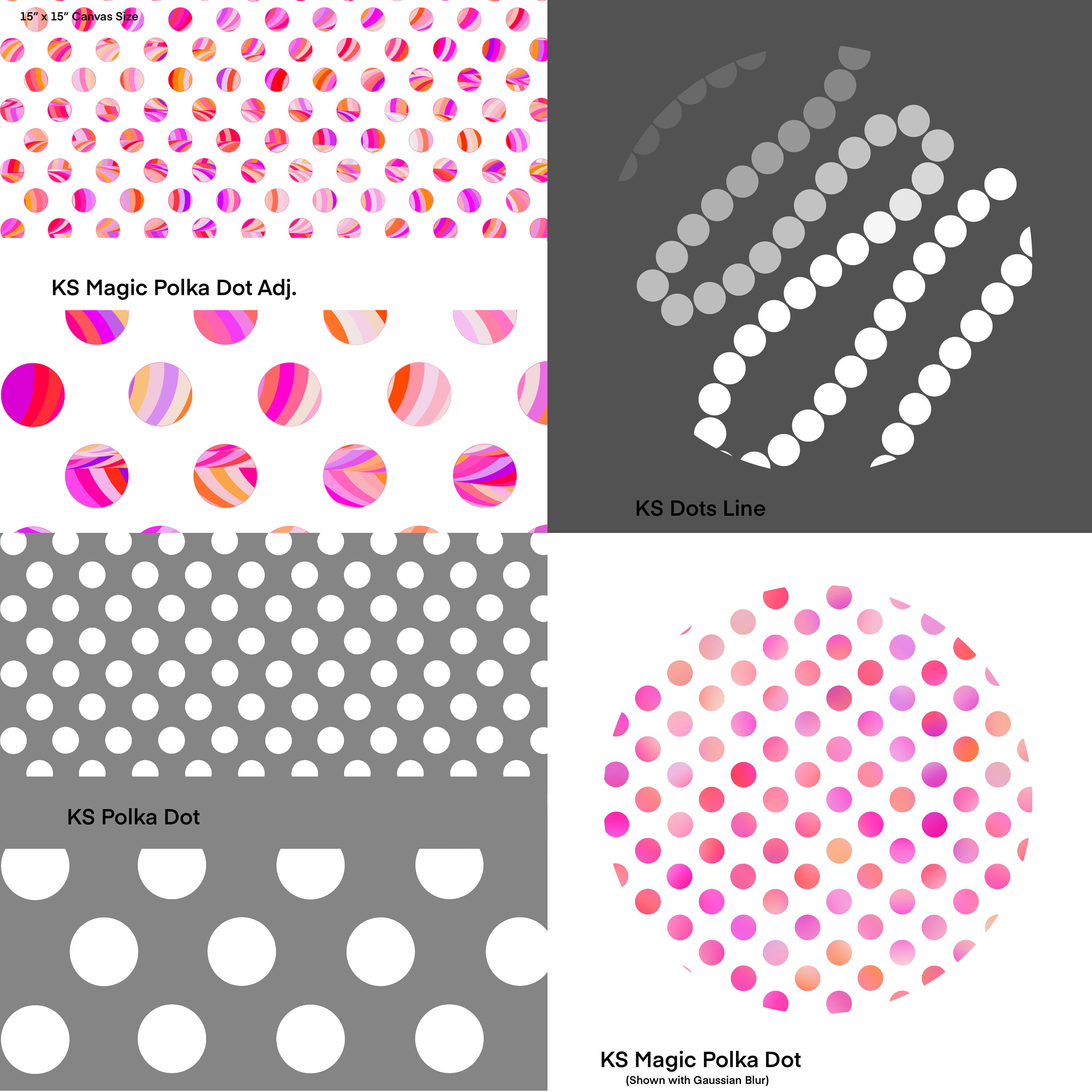 11 Pinceles Polka Dot Y Line Procreate Etsy