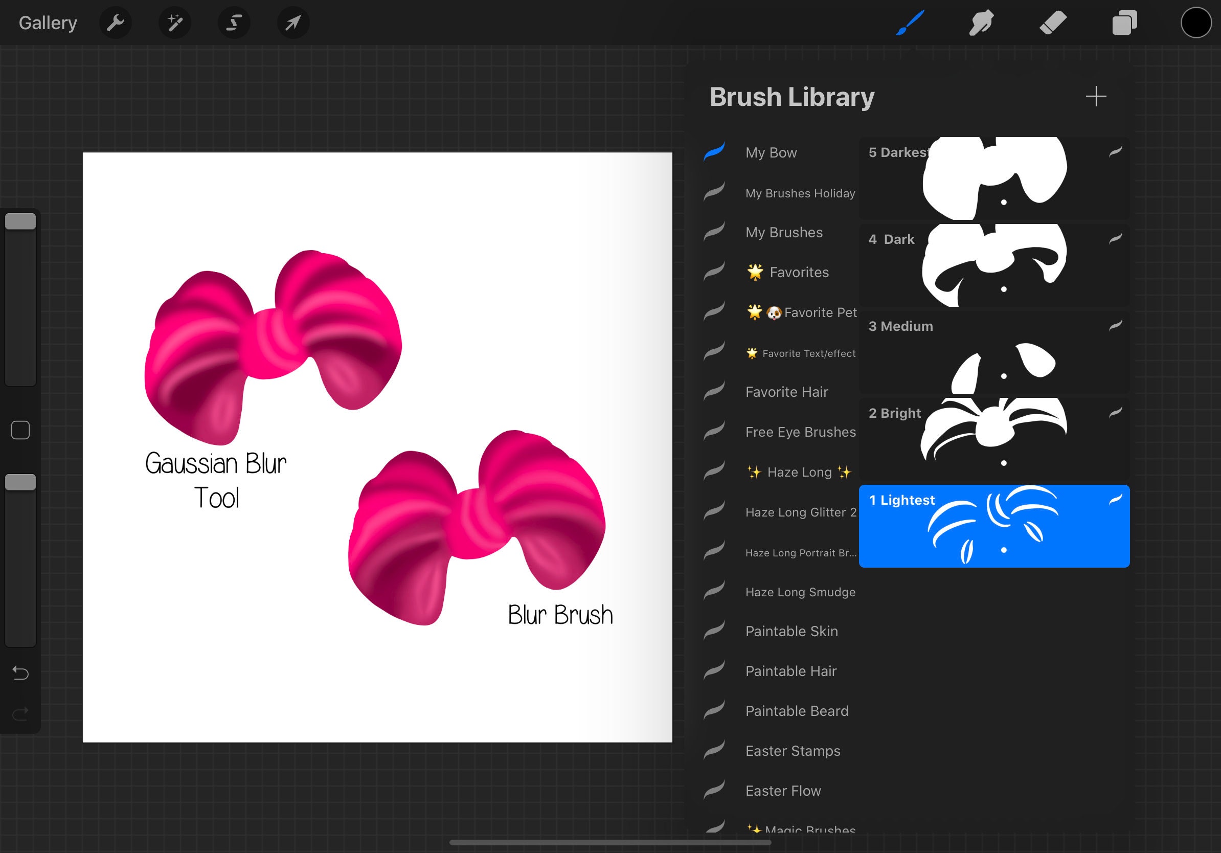 Build A Bow Procreate Brushes 25 Stamp Brushes 5 Bow - Etsy