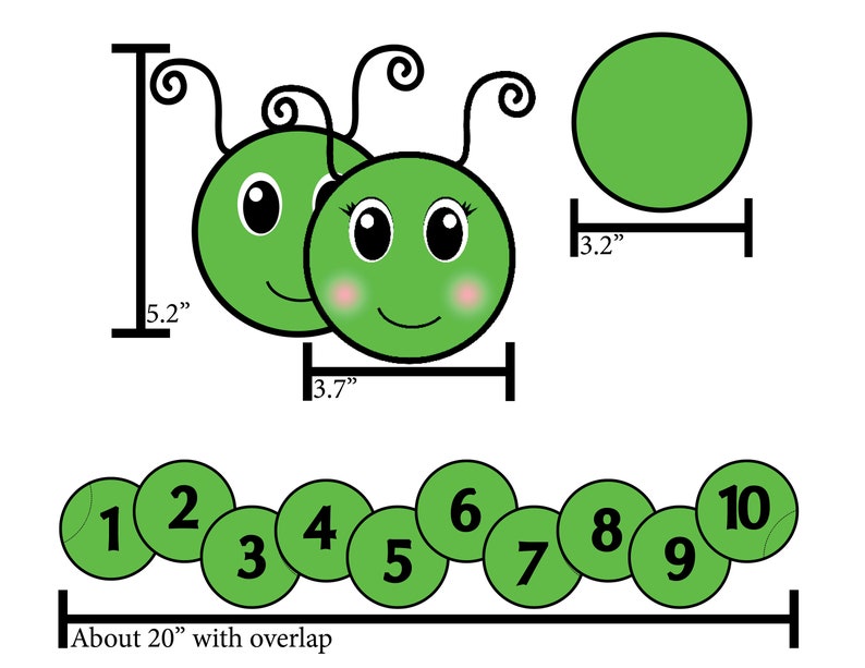 Caterpillar Alphabet & Numbers - Etsy Singapore