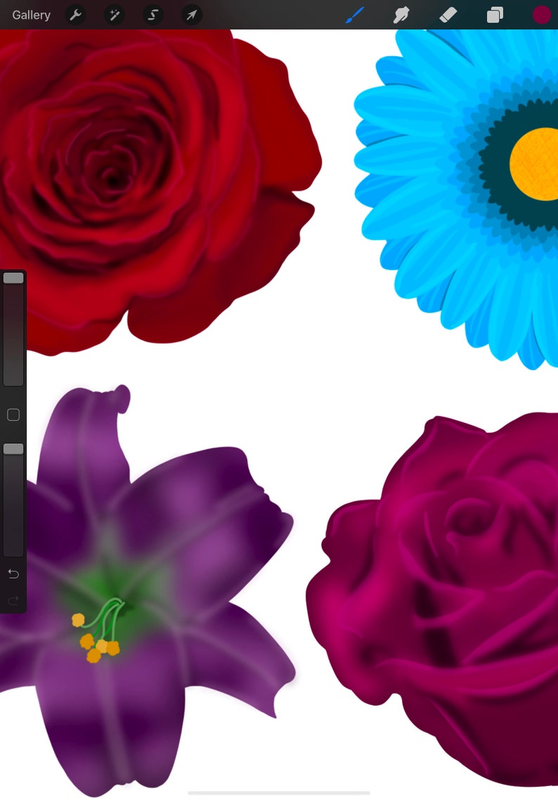 Build A Flower Procreate Brushes - Etsy