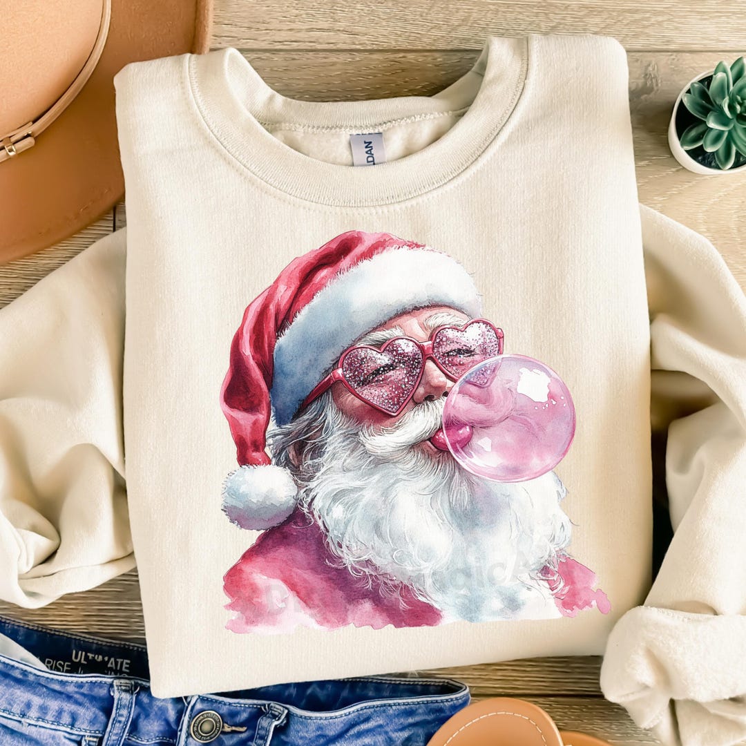 Quirky Santa Claus PNG | Fun Christmas Clipart | Santa With Glitter ...