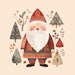 Scandi Santa Claus Clipart Bundle 5 PNG Watercolor Xmas Clip - Etsy
