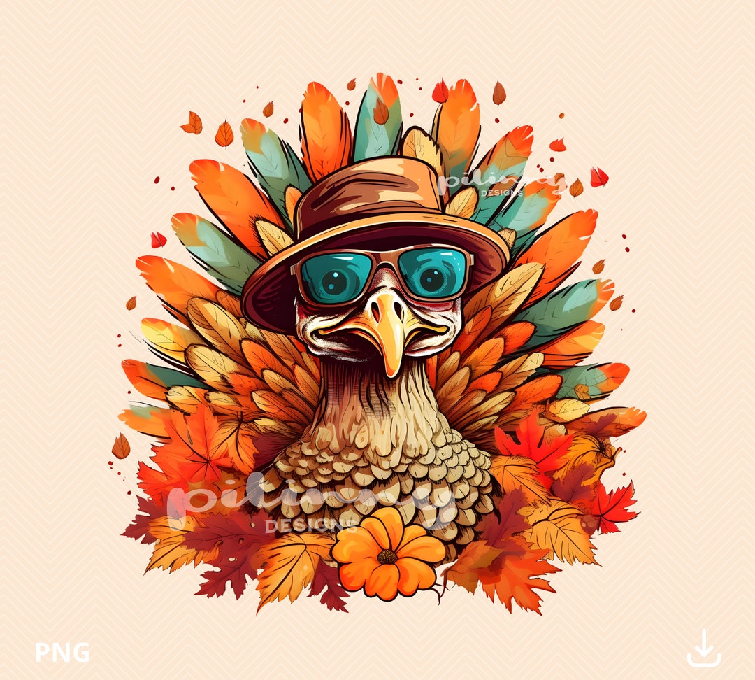 Turkey PNG Digital Download Watercolor Turkey PNG Hand Drawn ...