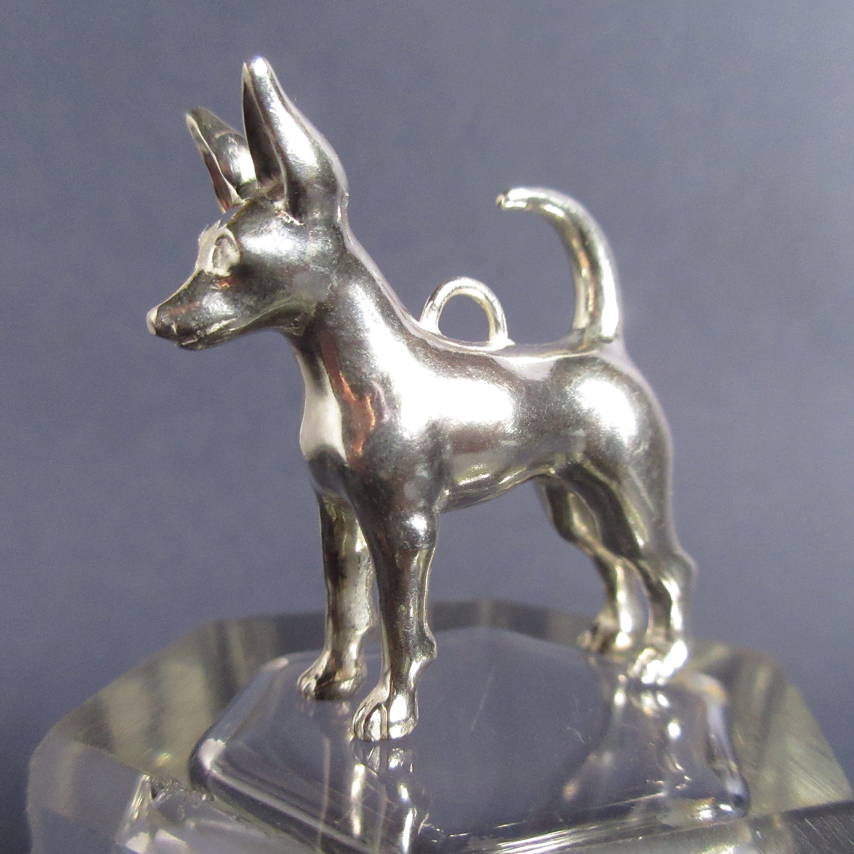 Minpin Miniature Pinscher 3D Standing Dog Pendant Charm Solid Sterling ...