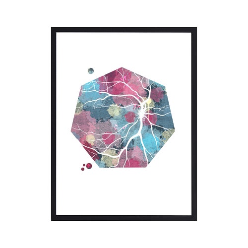 Retina Watercolor Print Abstract Eye Art Eye Anatomy | Etsy