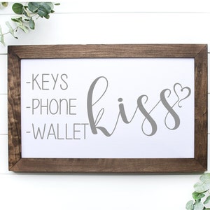 Key Holder Sign Svg, Keys Phone Wallet Kiss Svg, Png, Jpeg, Home Decor ...