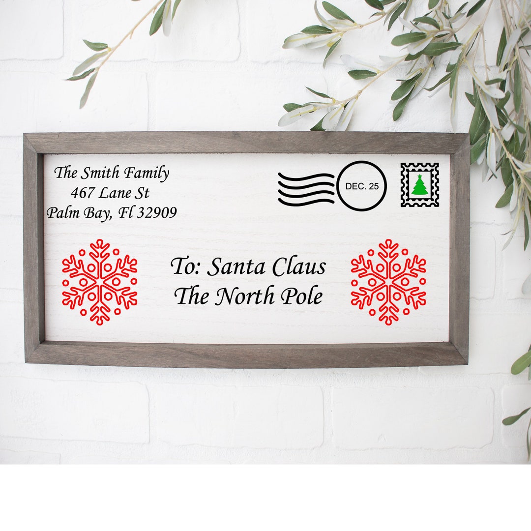 Christmas Sign Svg, Santa Letter, Santa Claus Envelope Svg, Santa Claus ...