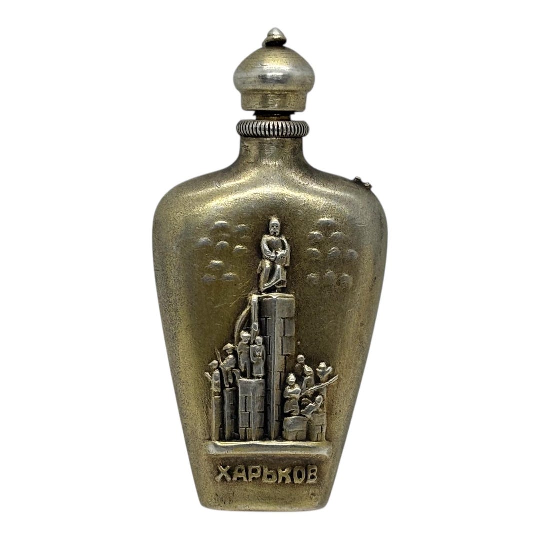 Rare Vintage Soviet Silver Gilt Mini Perfume Bottle Kharkov USSR Gift ...
