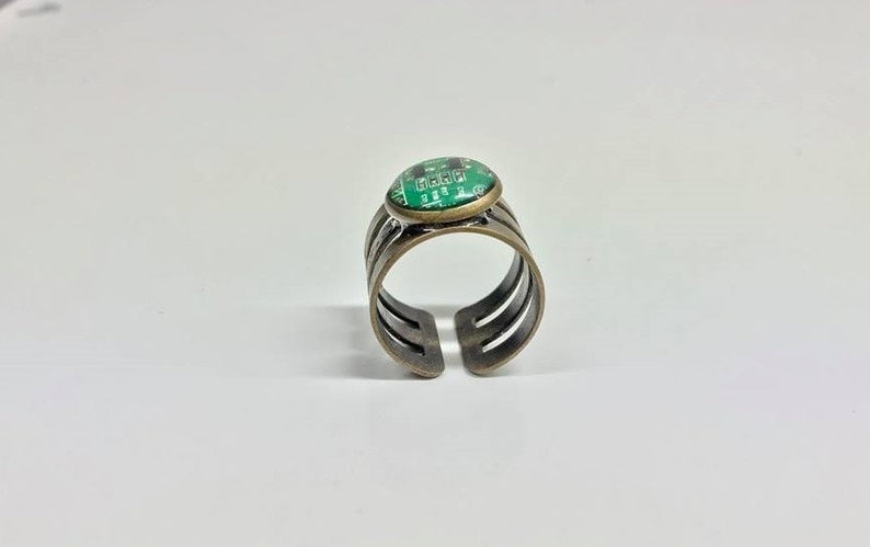 Circuit Board Ring Cyberpunk Ring Futuristic Ring Unique Ring 12mm ...