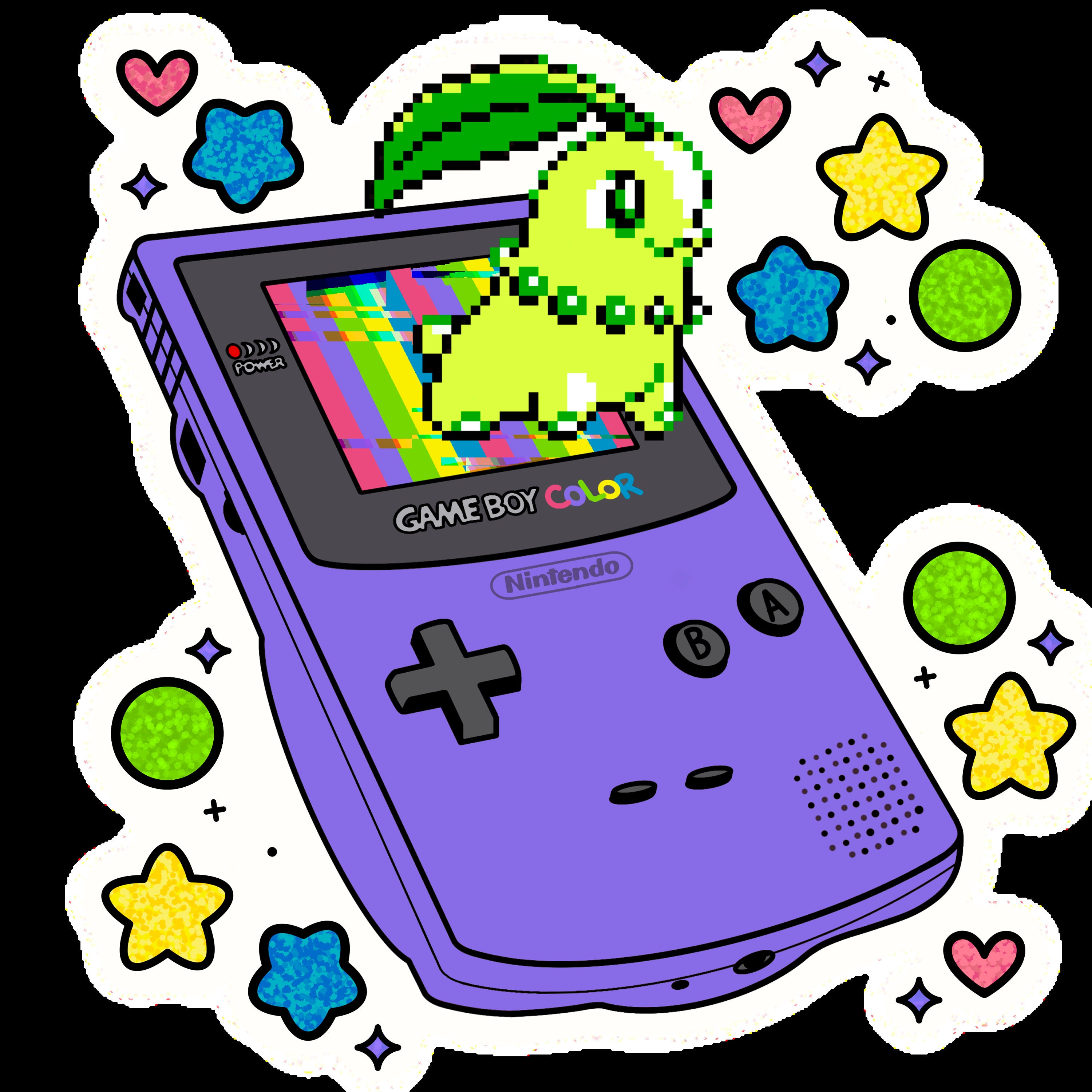 Super Glossy Jumbo Pokémon Gen 2 Starter Sticker Chikorita Sprite Grass ...