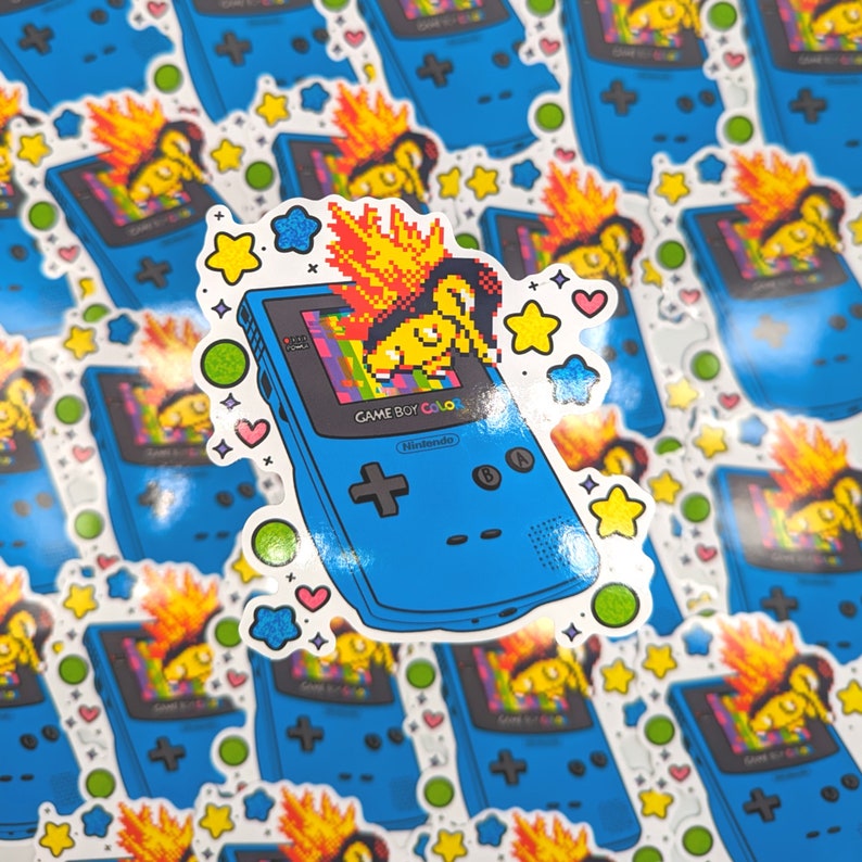 Super Glossy Jumbo Pokémon Gen 2 Starter Sticker Cyndaquil Sprite Fire ...