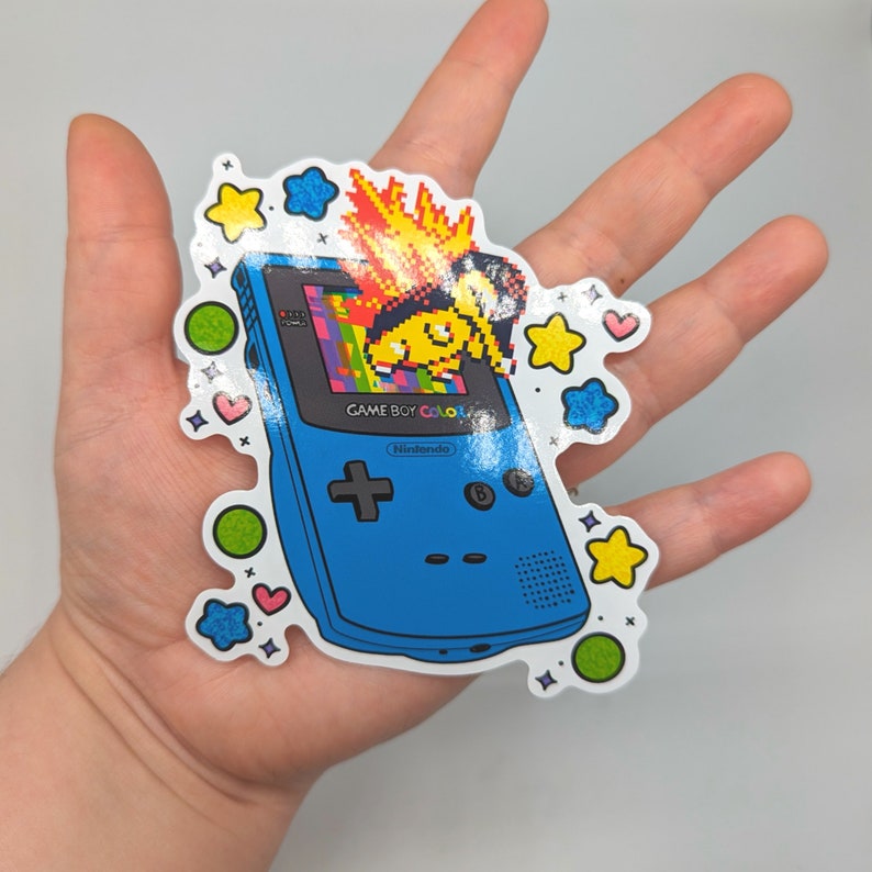 Super Glossy Jumbo Pokémon Gen 2 Starter Sticker Cyndaquil Sprite Fire ...