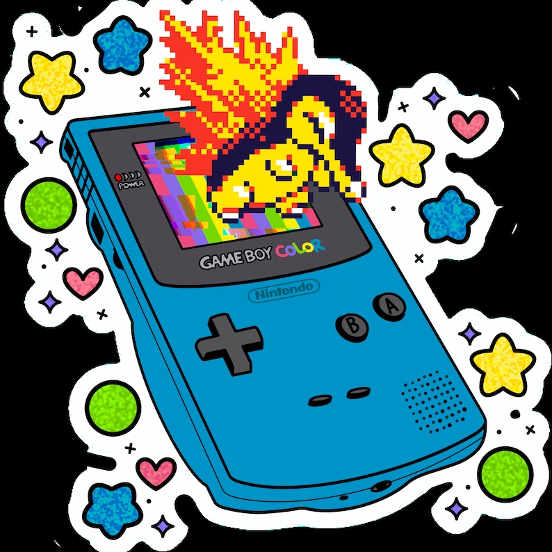 Super Glossy Jumbo Pokémon Gen 2 Starter Sticker Cyndaquil Sprite Fire ...