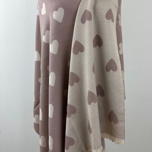 Heart Print Fashionable Soft Scarfinitial Personalizable ...