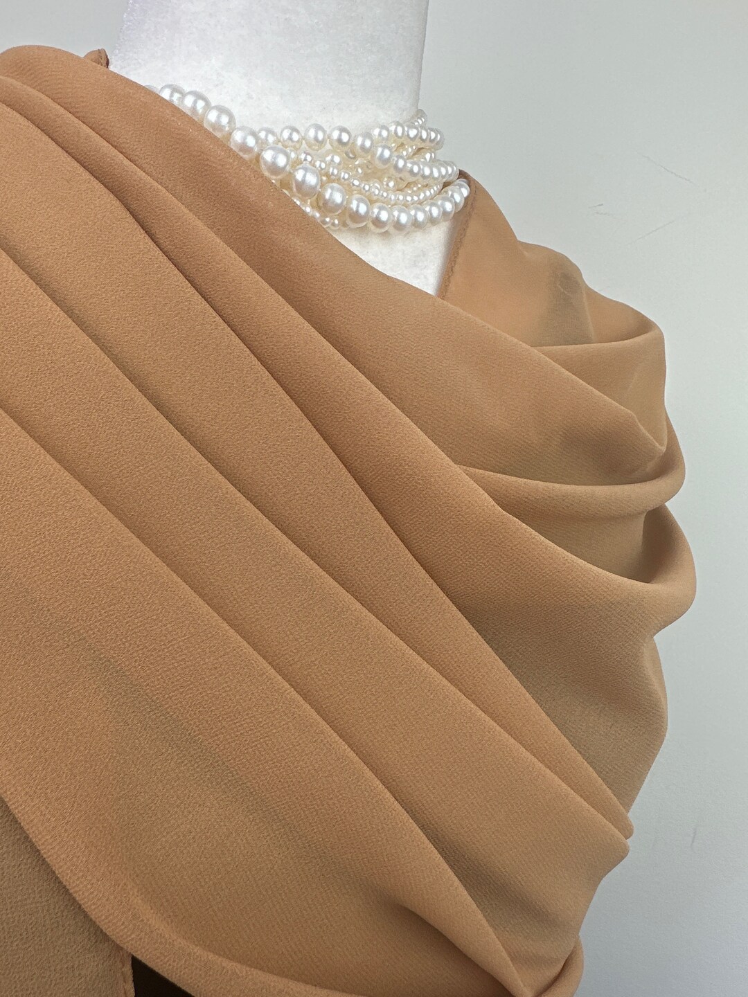 Copper Brown Bronze Sheer Transparent Crepe Chiffon Scarffashionable ...