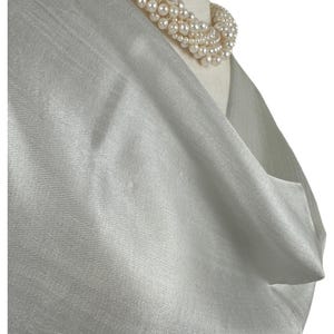 Silver Silk Shawl | Vibrant Dressy Elegant Scarf | Bridal Wedding ...