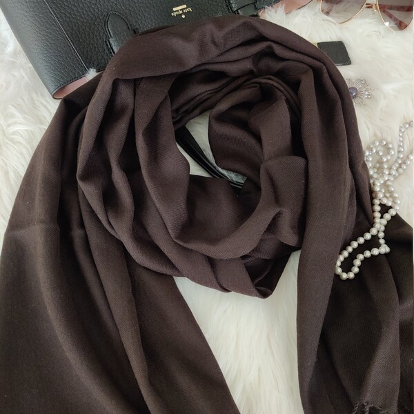 Brown Wool Scarf - Etsy